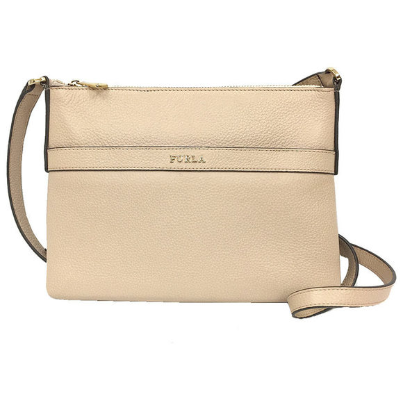 Furla | Bags | Furla Pochette Shoulder Pouch Bag Leather Beige Womens ...